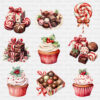 Watercolor Christmas Sweets PNG Clipart Bundle - A world of instant ...