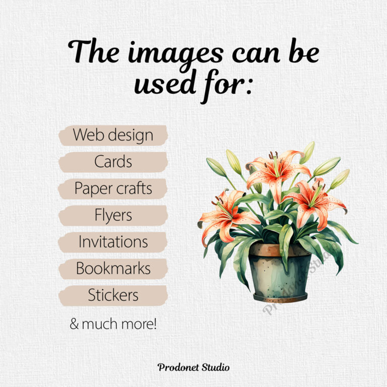 Watercolor Flower Pots PNG Clipart Bundle - A world of instant ...