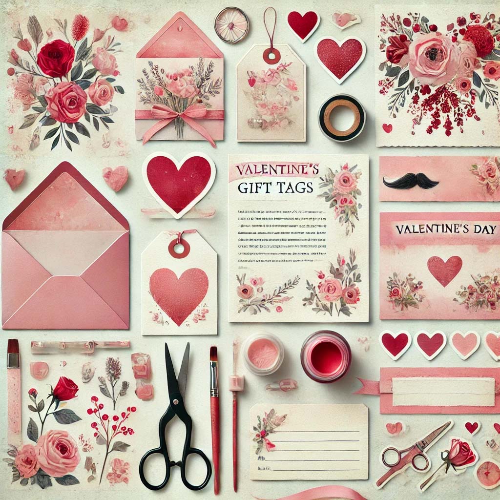 Sweet & Stylish: Valentine’s Day Gift Tags & Stickers with Watercolor ...